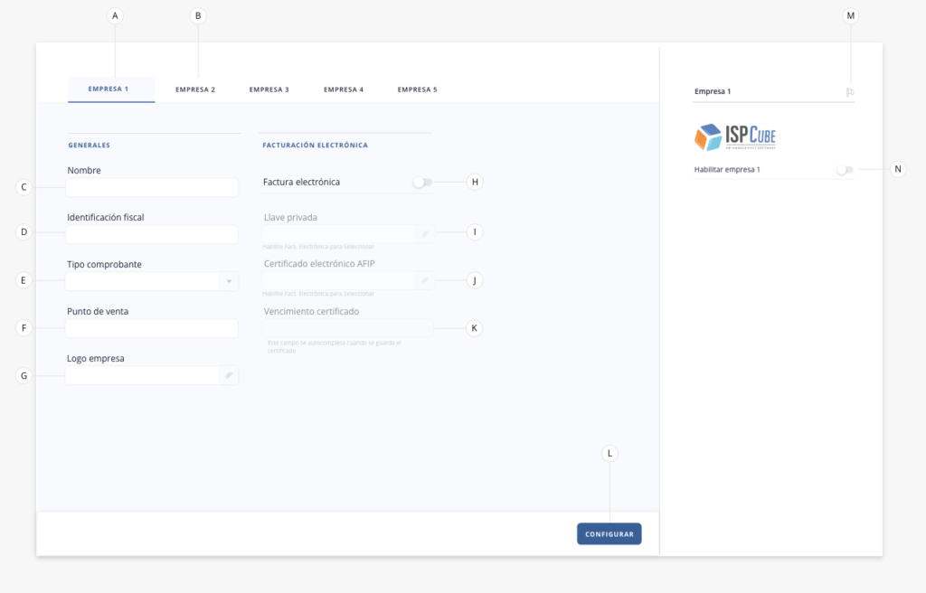 Configuración – Guia ISPCube 2022